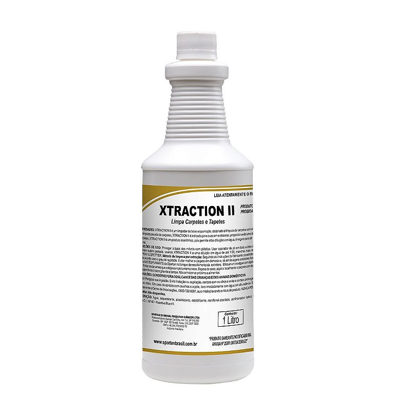 Xtraction II 1 Litro Limpador De Carpete E Estofados Spartan - NC Bella ...