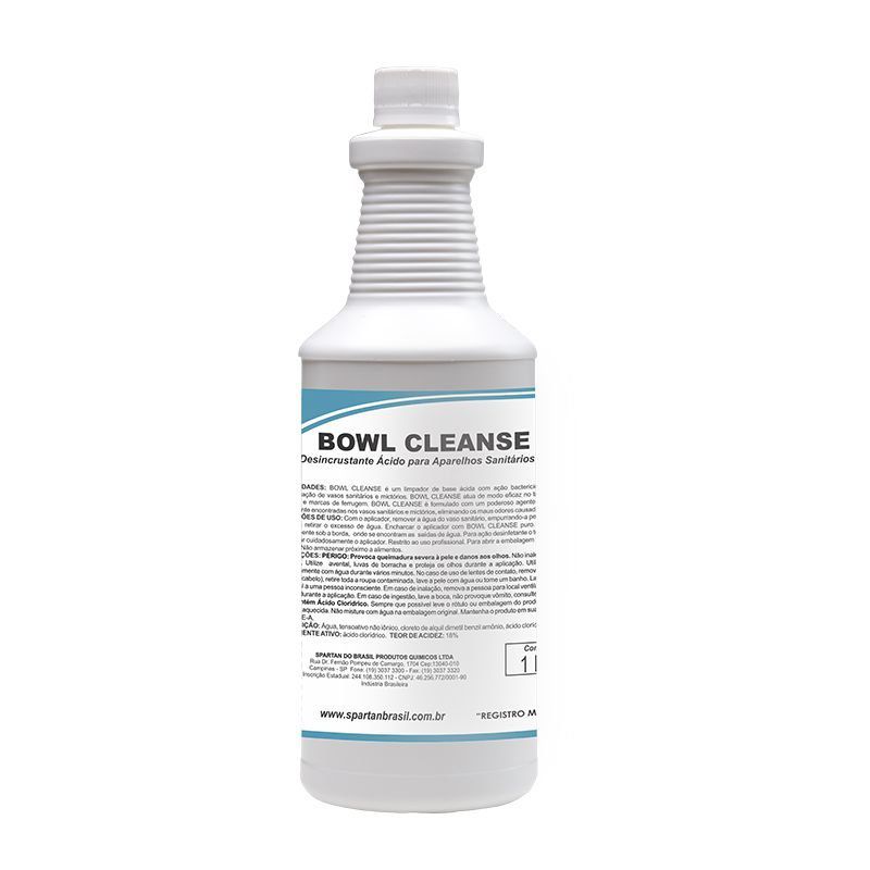 Bowl Cleanse 1 Litro Limpador Desincrustante Com Ação Bactericida - Sp ...