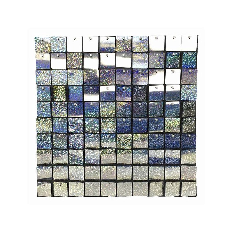 Painel Metalizado Shimmer Wall Prata Holográfico - 30x30cm - 1 unidade ...