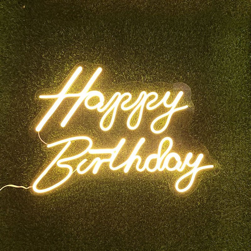 Painel Led Neon - Happy Birthday - 1 unidade - Rizzo - Rizzo Balões