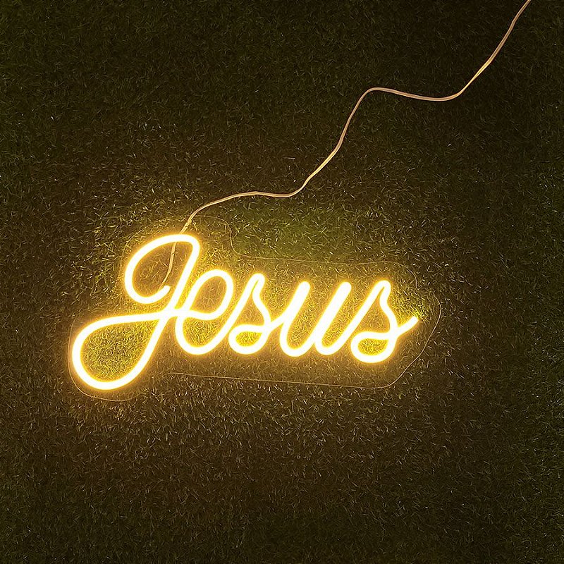 Painel Led Neon - Jesus - 1 unidade - Rizzo Balões - Rizzo Balões
