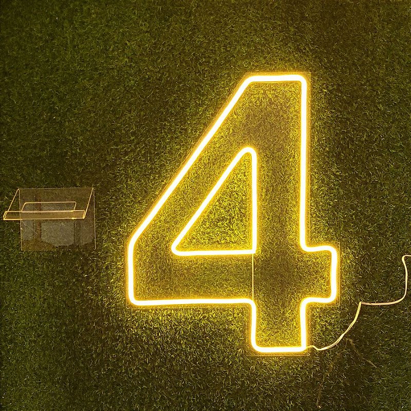 Painel Led Neon - Nº 4 - 1 unidade - Rizzo - Rizzo Balões