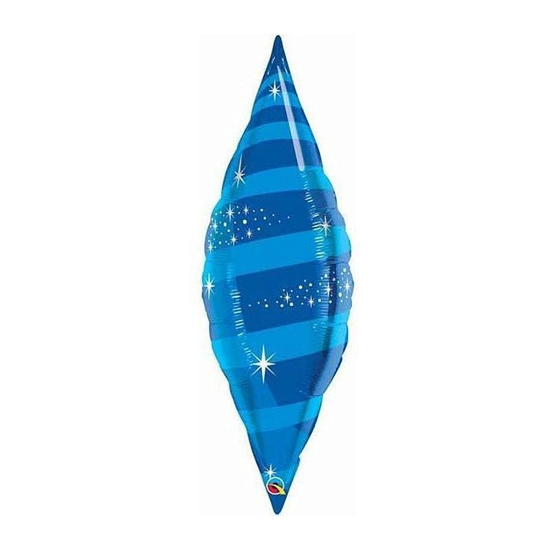 Balão de Festa Microfoil 38" 95cm - Taper Espiral Blue - 1 unidade ...