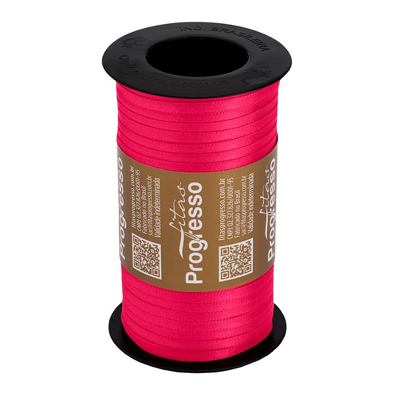 Fita de Cetim Carretel T900/000 4mm - 100m Cor 2055 Rosa Amaranto - 1 ...
