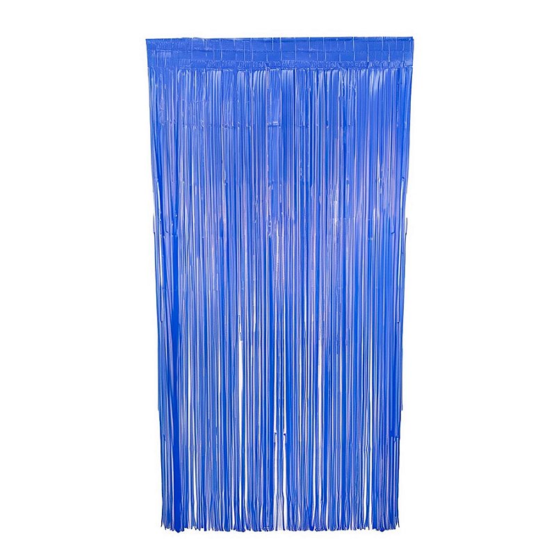 Cortina Decorativa Azul Neon 1x2m - 1 unidade - Rizzo - Rizzo Balões