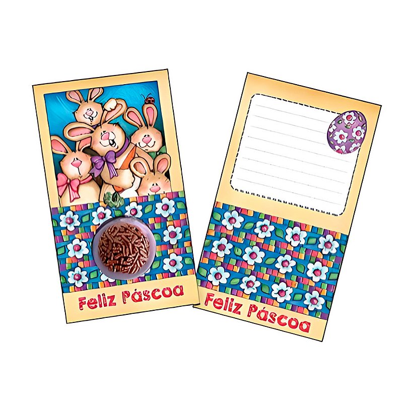 Cartão com Blister - Feliz Páscoa - Ref. 931 - 10 unidades - Erika ...