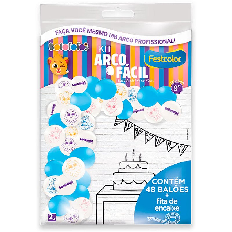 Kit Arco Fácil - Bolofofos - 1 unidade - Festcolor - Rizzo - Rizzo Balões