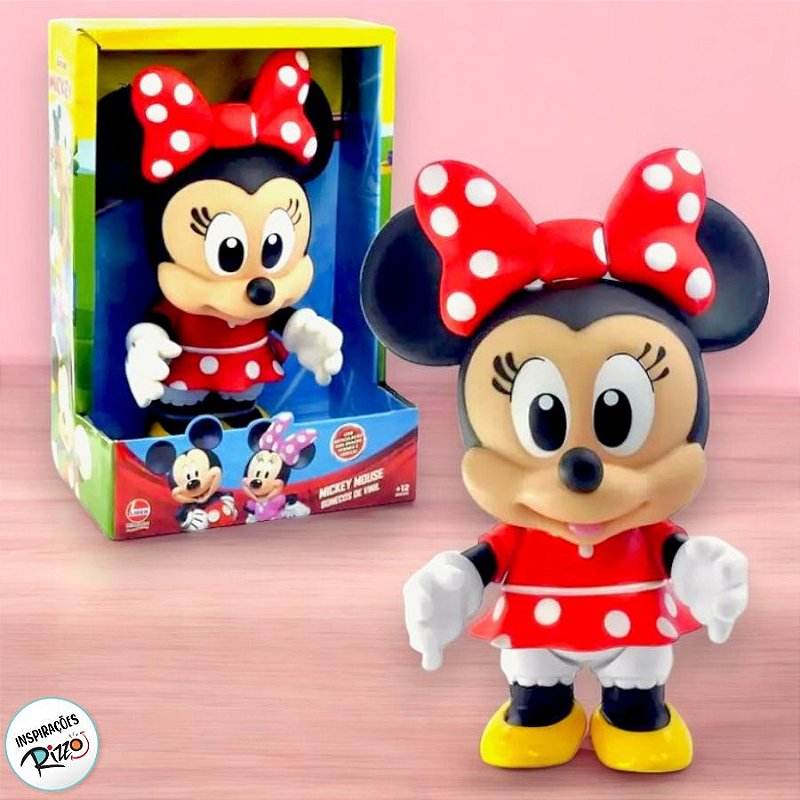 Boneca Minnie Mouse Articulada de Vinil - 26cm - 1 unidade - Disney ...