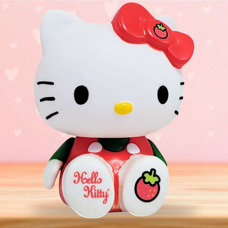 Boneca Frutinhas Hello Kitty de Vinil - Morango - 11cm - 1 unidade ...