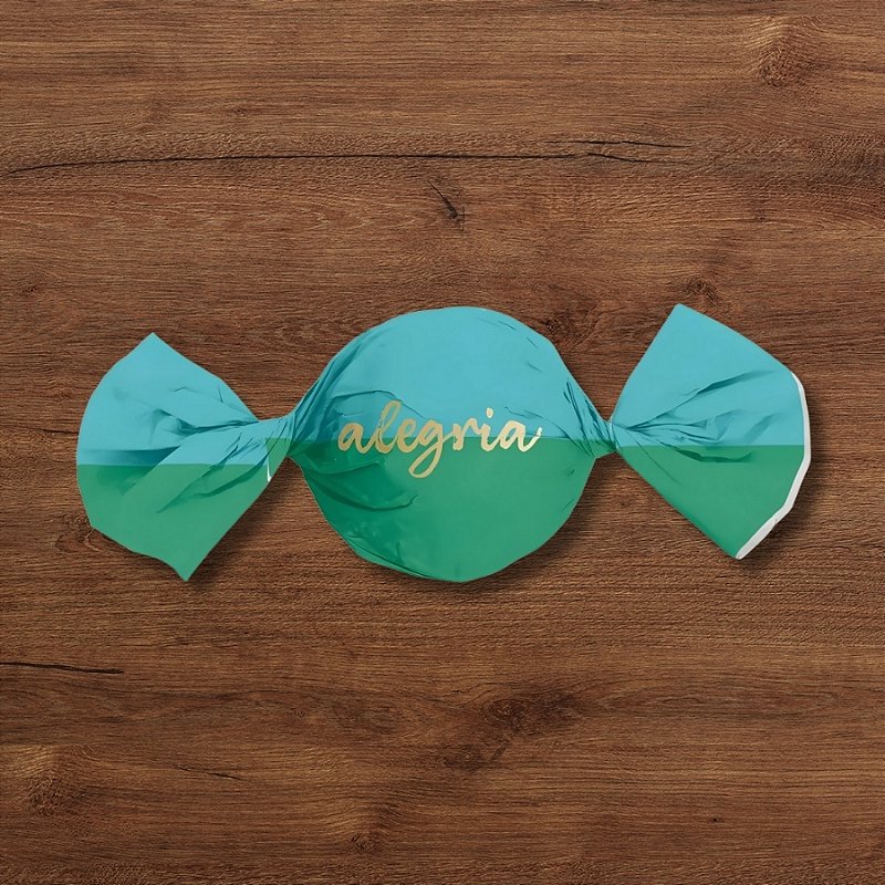 Papel Trufa 14,5x15,5cm - Desejos Alegria Verde - 100 unidades - Cromus ...