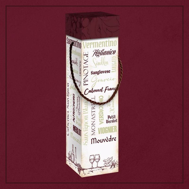 Caixa para Garrafa com Alça - Wine - 30x8x8cm - 5 unidades - Regina ...
