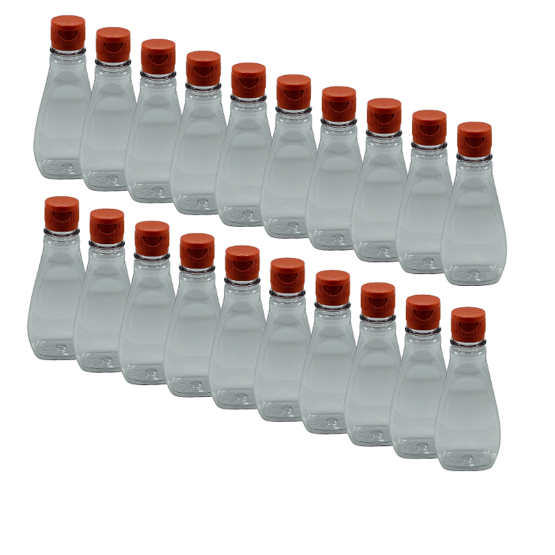 250 Bisnagas 190ml / 280g Cristal Pet Para Embalar Mel - Tampa Laranja - Mezzalira Mix - Para ...