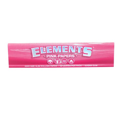 Seda Elements Pink - King Size Slim - Cultura 420 Tabacaria e Headshop