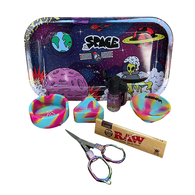Kit com Bandeja - Galactic Space - Cultura 420 Tabacaria e Headshop