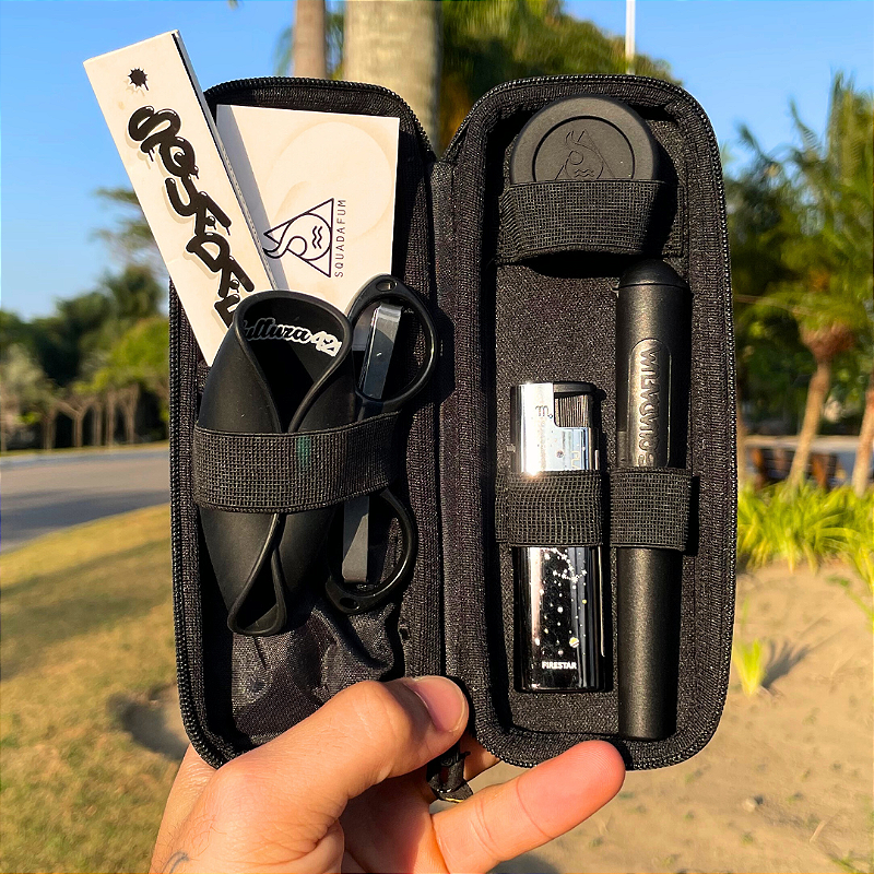 Kit PUFF LIFE - Carbon Black Slim - Cultura 420 Tabacaria e Headshop