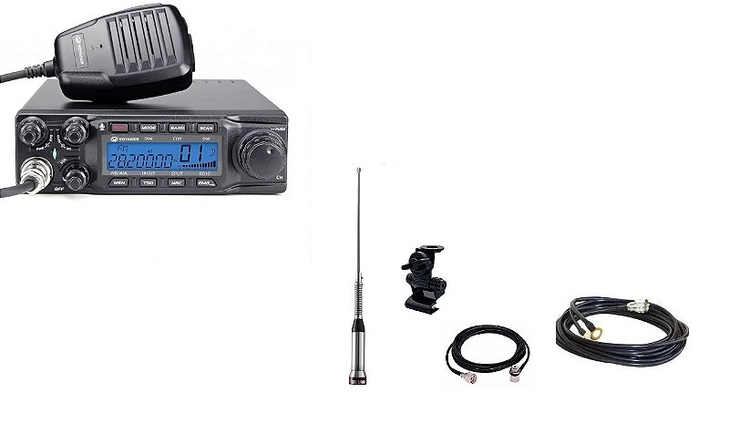 Radio px Voyager vr 6666 + kit Antena Veiculo passeio ou Utilitario ...