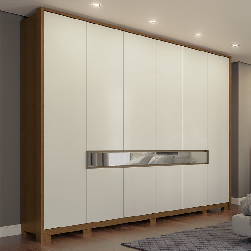 Guarda Roupa Casal 10 Portas Regência - Jequitibá/OffWhite - Loja Rimo ...