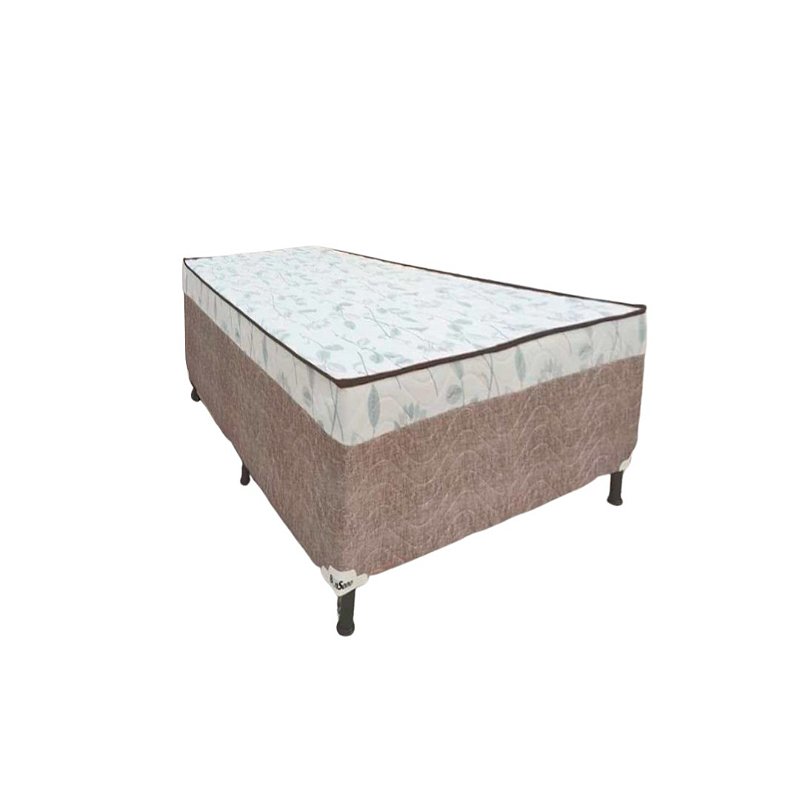 Cama Box Solteiro Conjunto Espuma Stand 88X188X57 D28 bege - BONSONO ...