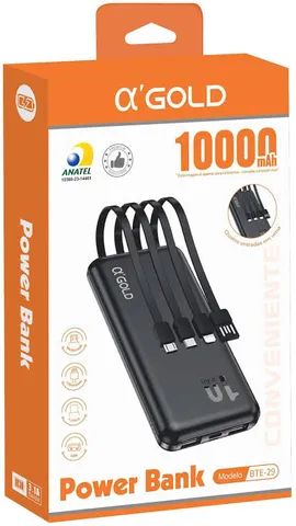 POWER BANK A'GOLD 10.000MAH BTE-29 - Distribuidora Importline - Mais ...