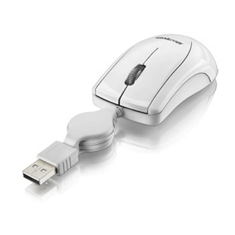 Mini Mouse Retrátil USB Ice Multilaser - MO162 - CodelStore Black V1