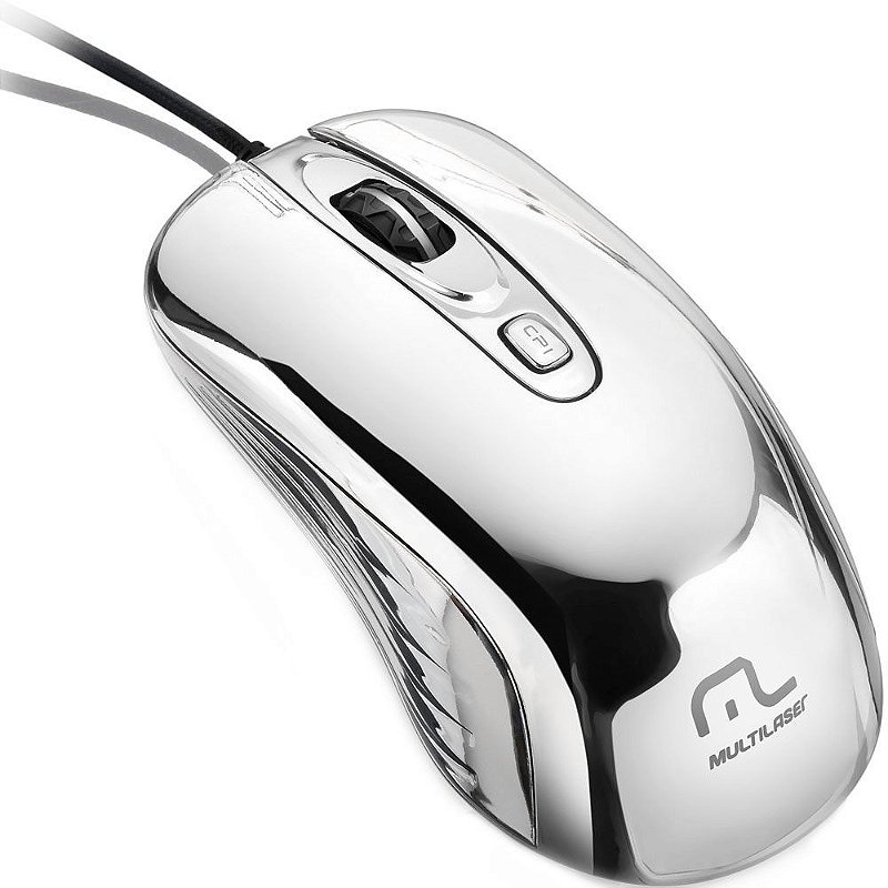 Mouse Com Led USB Prateado Multilaser - MO228 - CodelStore Black V1