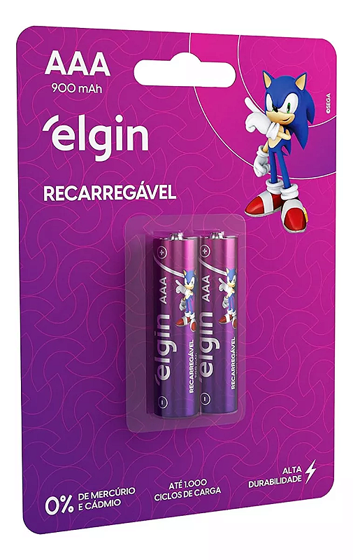 Pilha Recarregavel Aaa Palito 900mah Elgin - MB UTILIDADES