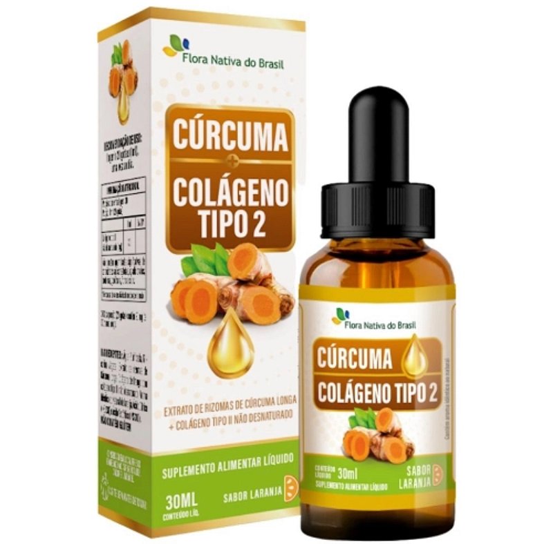 Cúrcuma + Colageno II Gotas 30ml - Flora Nativa do Brasil - Empório Aruna