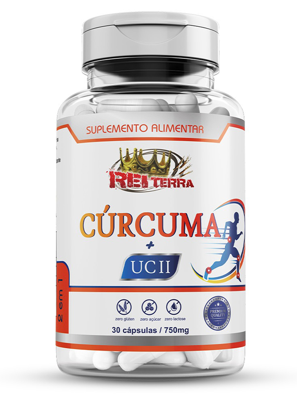 Cúrcuma + UC II 750mg 30 Cápsulas - Rei Terra - Empório Aruna