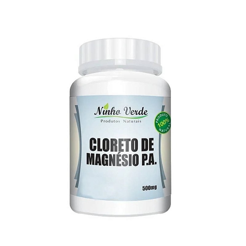 Cloreto de Magnésio P.A. 500mg 120 Cápsulas- Ninho Verde - Empório Aruna