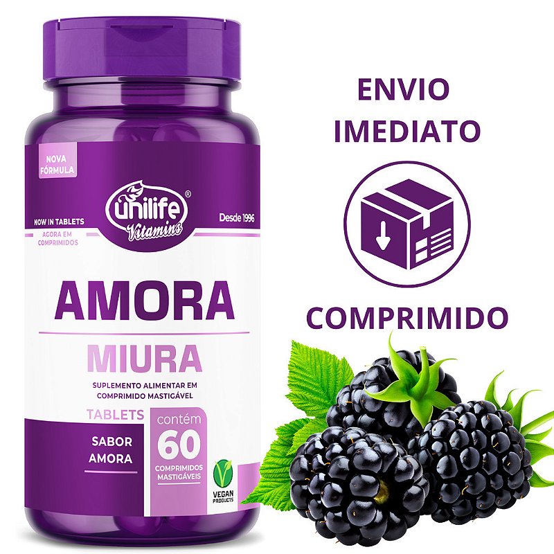 Amora Miura 600mg 60 Cápsulas - Unilife - Empório Aruna
