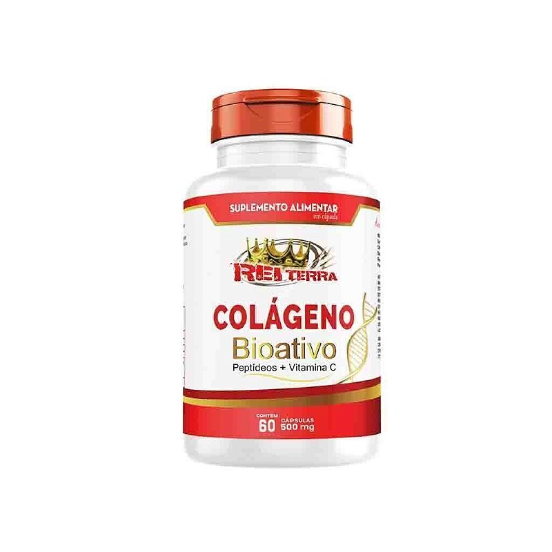 Colágeno Bioativo 500mg com 60 Cápsulas - Rei Terra - Empório Aruna
