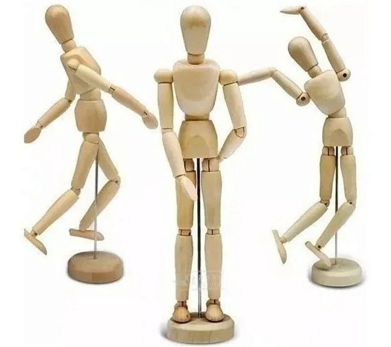 BONECO ARTICULADO DE MADEIRA 15.5CM - Brazil Color Photo - Loja de ...