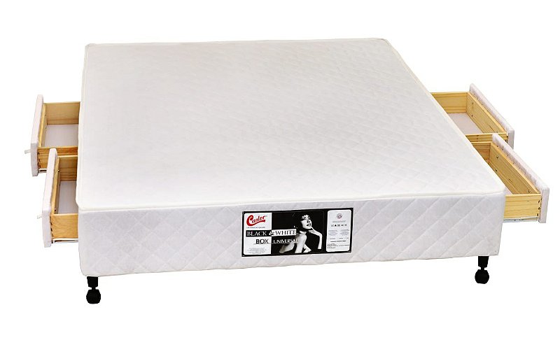 CAMA BOX - COM GAVETA - CASTOR - CASAL 138X188X40 - Casa do Conforto