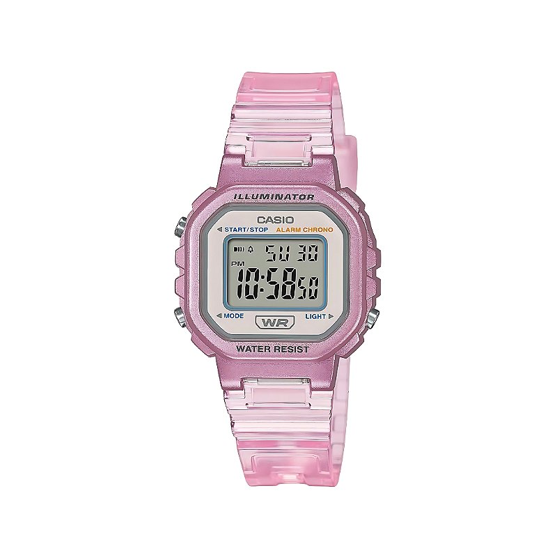 Relógio Casio LA-20WHS-4ADF Feminino Digital Mini Rosa com Cronômetro - Moment - nos seus ...