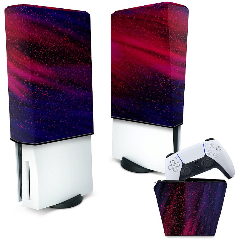 KIT Capa PS5 Fat e Case Controle - Abstrato #101 - Pop Arte Skins