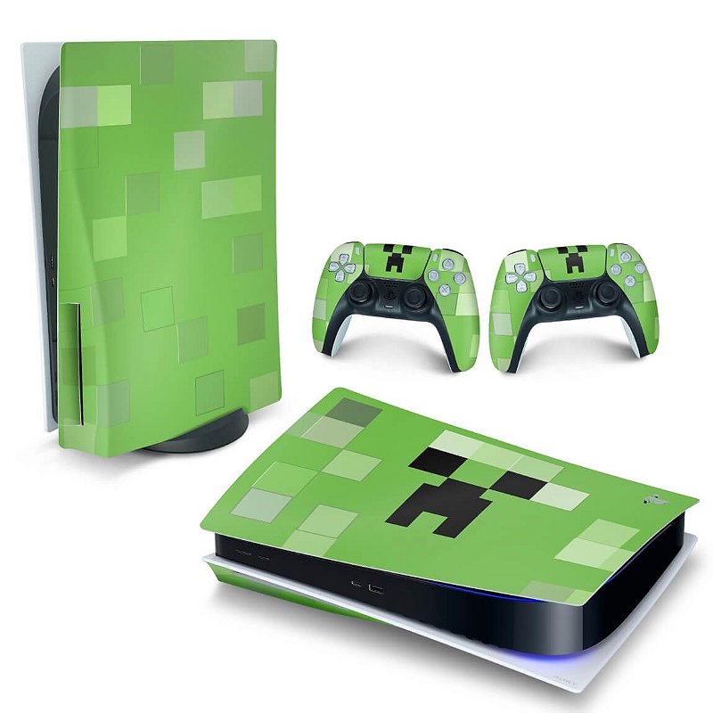 Skin PS5 - Creeper Minecraft - Pop Arte Skins