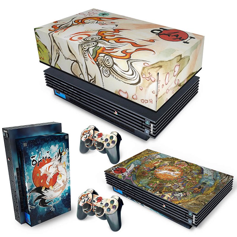 KIT PS2 Fat Skin e Capa Anti Poeira - Okami - Pop Arte Skins