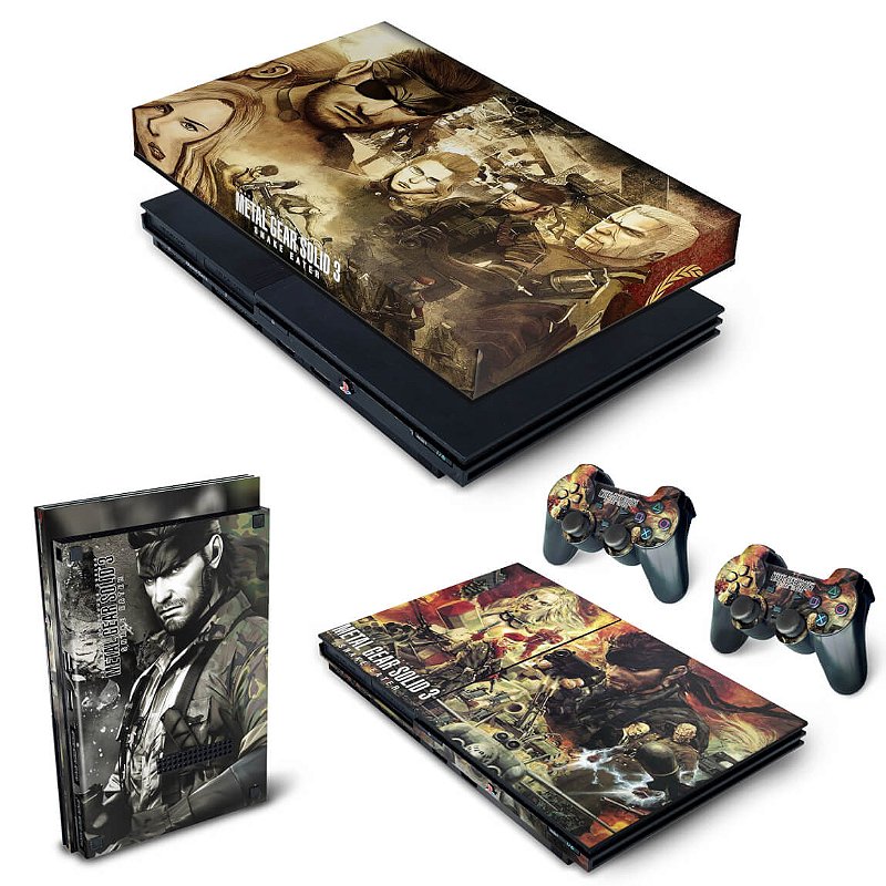 KIT PS2 Slim Skin e Capa Anti Poeira - Metal Gear Solid 3 - Pop Arte Skins