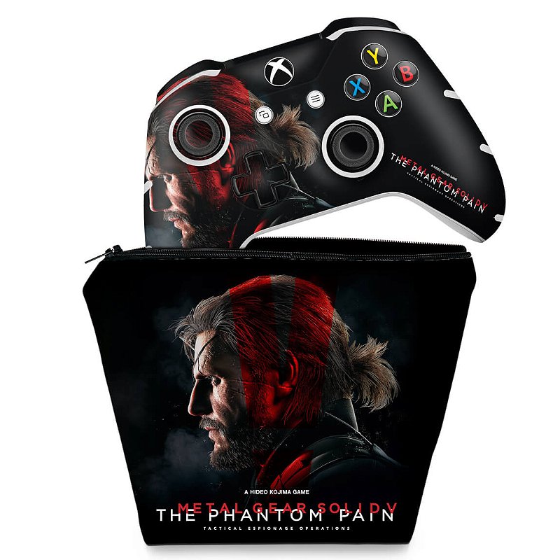 Kit Capa Case E Skin Xbox One Slim X Controle Metal Gear Solid 5 The Phantom Pain