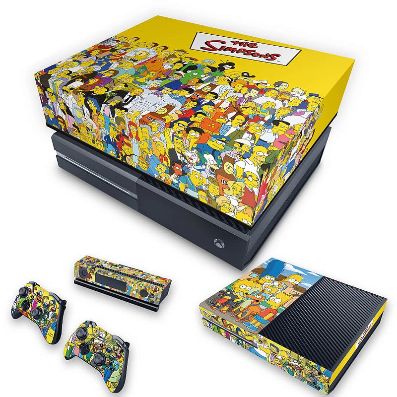 KIT Xbox One Fat Skin e Capa Anti Poeira - The Simpsons - Pop Arte Skins
