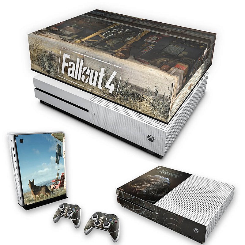 KIT Xbox One S Slim Skin e Capa Anti Poeira - Fallout 4 - Pop Arte Skins