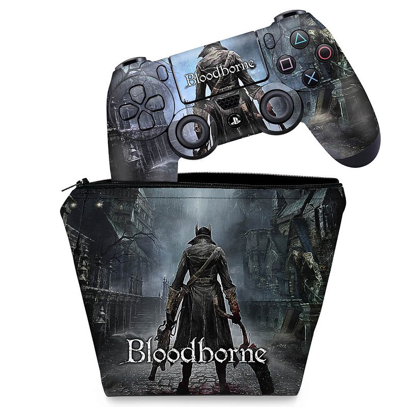 KIT Capa Case e Skin PS4 Controle - Bloodborne - Pop Arte Skins