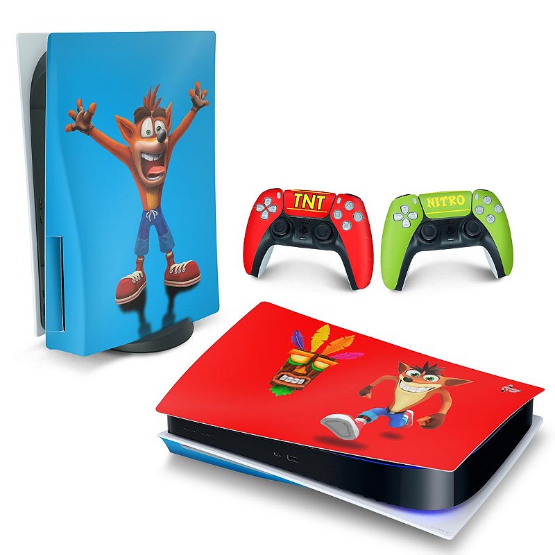Skin PS5 Fat - Crash Bandicoot - Pop Arte Skins