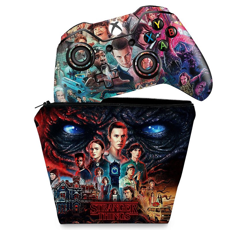 KIT Capa Case e Skin Xbox One Fat Controle - Stranger Things - Pop Arte ...