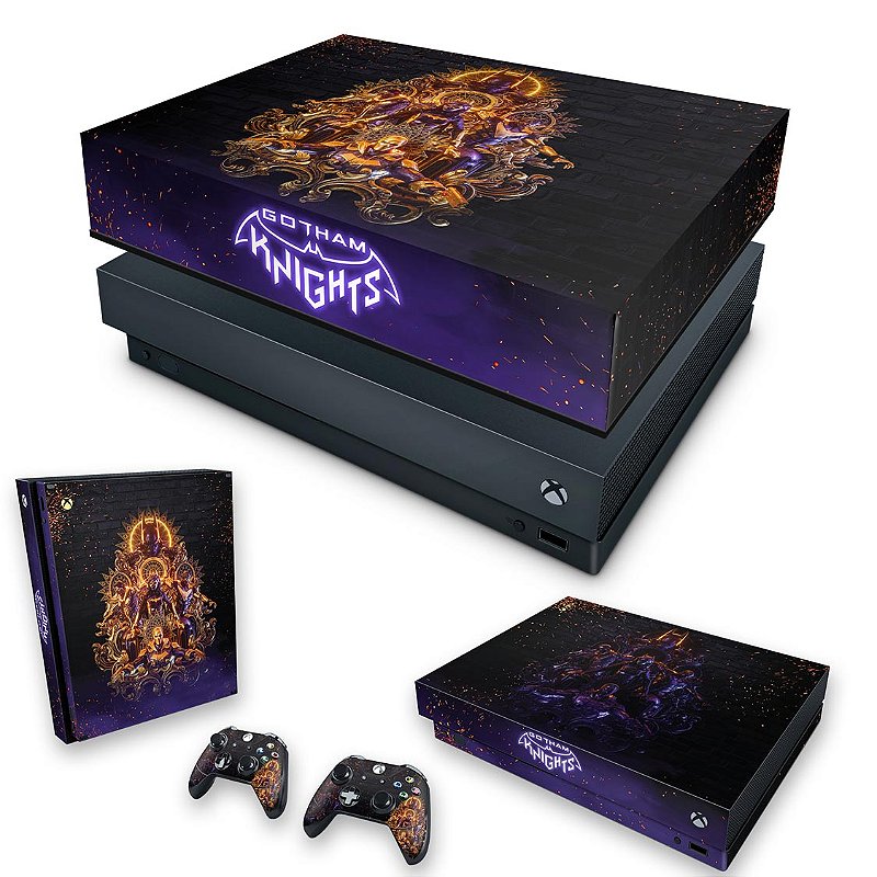 KIT Xbox One X Skin e Capa Anti Poeira - Gotham Knights - Pop Arte Skins