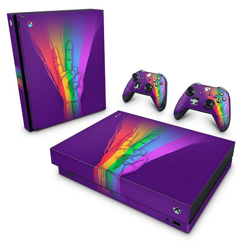 Xbox One X Skin - Rainbow Colors Colorido - Pop Arte Skins