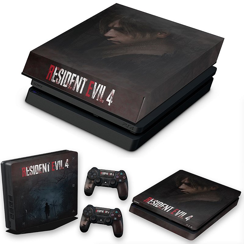 KIT PS4 Slim Skin e Capa Anti Poeira - Resident Evil 4 Remake - Pop ...