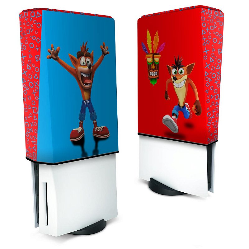Capa PS5 Fat Anti Poeira - Crash Bandicoot - Pop Arte Skins