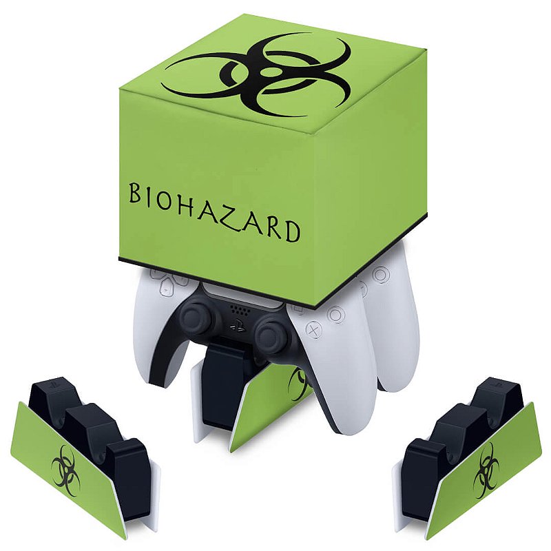 Capa PS5 Base de Carregamento Controle - Biohazard Radioativo - Pop ...