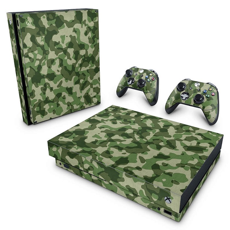 Xbox One X Skin - Camuflado Verde - Pop Arte Skins